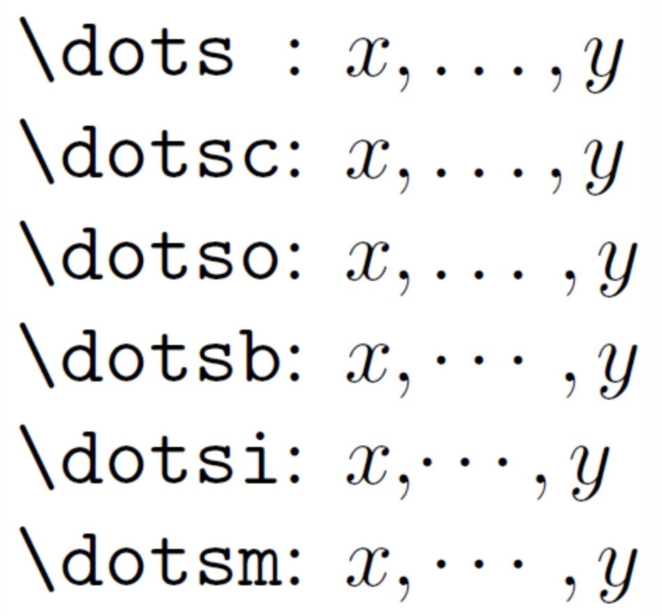phyling 的想法: LaTeX Style Guide｜省略号[Ellipsis](…)在 LaTeX 中的语义化使用 | 参考：链接 ...