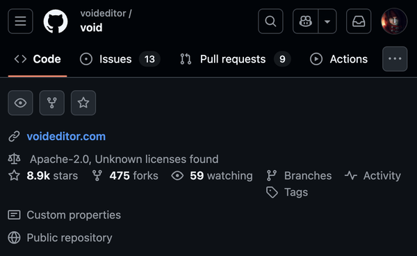 钱嘟嘟左卫门 的想法: Cursor 开源平替：Void | Void 是一个开源的AI 代码编辑器项目，算是 Cursor 和 GitHub ...