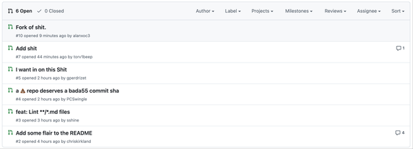 段小草 的想法: Github 的第十亿个仓库，竟然是坨 Shit | 有个老哥在 Github 建了个仓库，里面没什么实质性内容，只写了 Shit 一个单词。然后有 Github 的员工在 ...