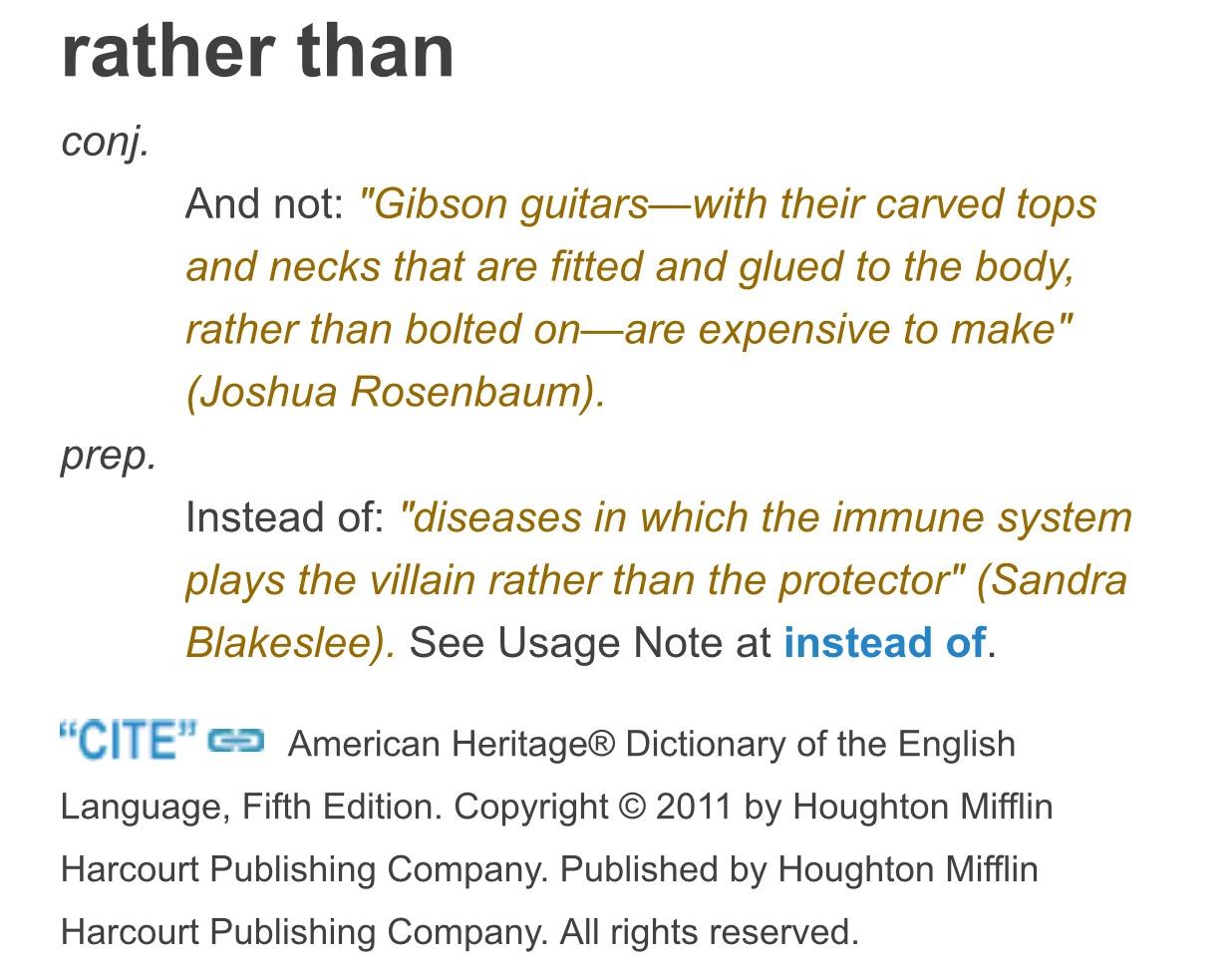 rather than 的用法? - 知乎