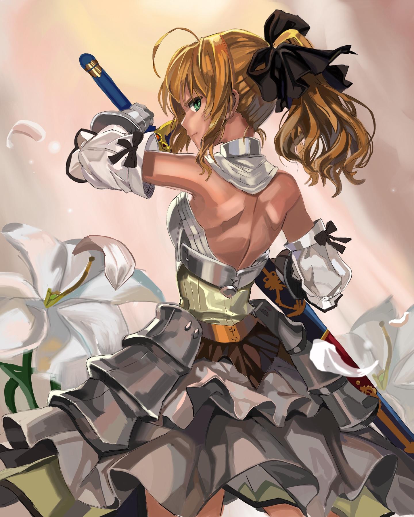 Saber 临摹第二弹： Saber Lily（画得我想死……【已增加绘图过程视频】 - 知乎