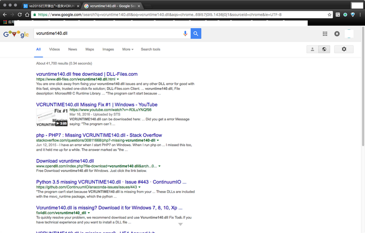vs2015打开弹出“~丢失VCRUNTIME140.dll~”，怎么解决？ - 知乎