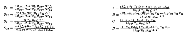 电]如何从ABCD矩阵得到S参数矩阵（S-parameter matrix or Scattering matrix ） - 知乎