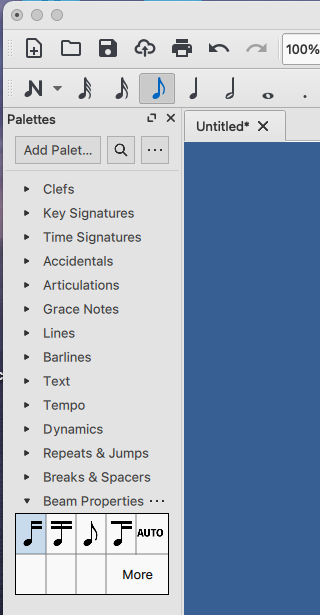 在 Musescore 中如何改变符尾之间的连接方式? - 知乎