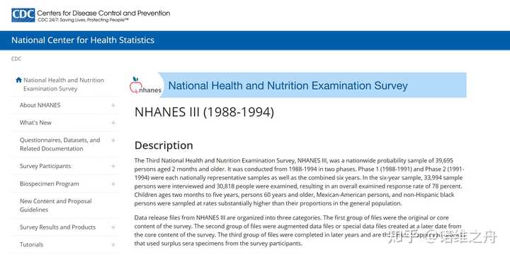 NHANES的数据如何分析？ - 知乎