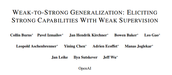 如何看待 OpenAI 的Weak-to-strong generalization ？ - 知乎