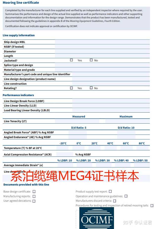 请问有谁知道缆绳类MEG4认证哪个机构可以做吗？ - 知乎