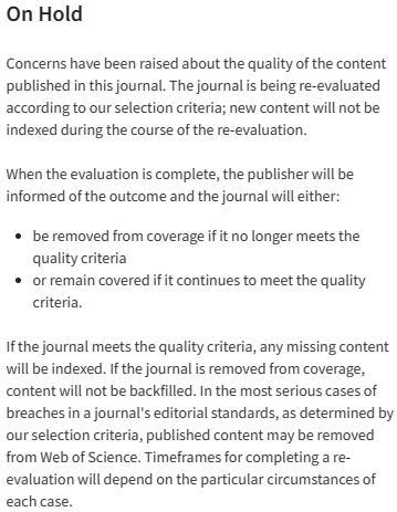 sci文章刚online，期刊被on hold了怎么办？ - 知乎