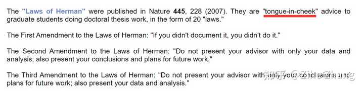 如何评价2007年发表在nature杂志上的赫曼法则（Laws of Herman）？ - 知乎