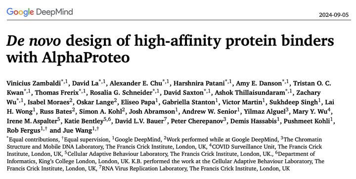 如何评价 DeepMind 最新模型 AlphaProteo？ - 知乎