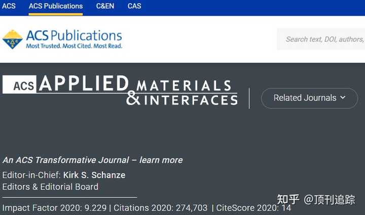 如何评价SCI期刊ACS Applied Materials & Interfaces？ - 知乎