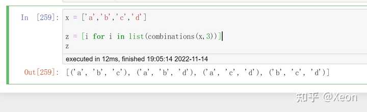 Python 中如何生成列表中任意三个元素所有组合的集合？ - 知乎
