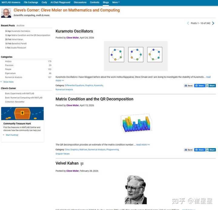 MATLAB 之父去世，如何评价 Cleve Moler 的工作以及MATLAB的意义？ - 知乎