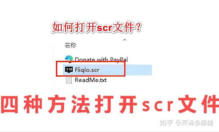 .scr为后缀的是什么文件，怎么才能打开它? - 知乎