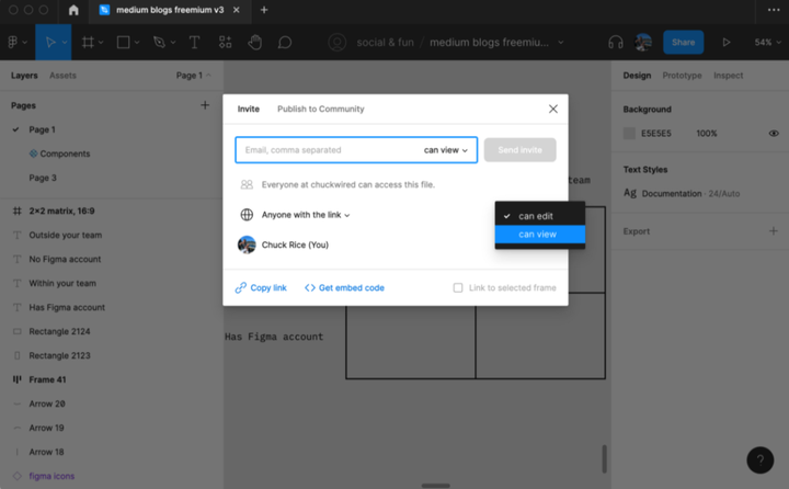 figma怎么把自己的文件在线分享给别人? - 知乎