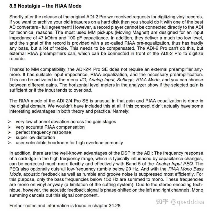 有人用过rme adi-2/4 的RIAA矫正功能替代唱放么？ - 知乎