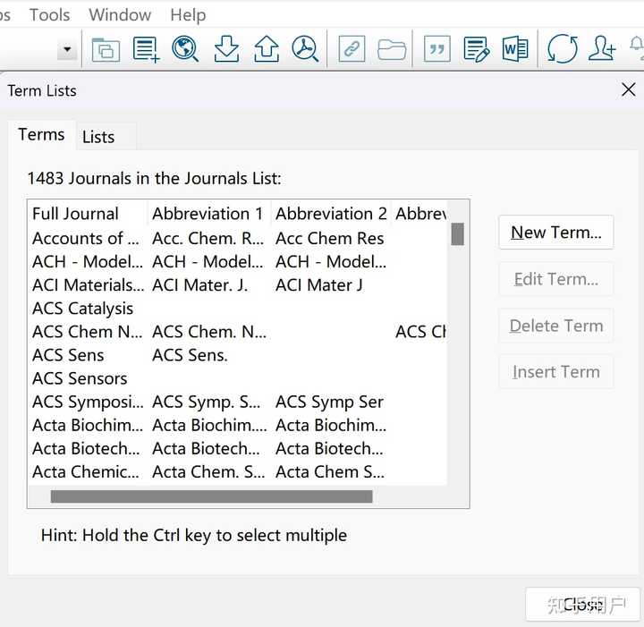 更新Endnote的Journal 库，如何获得最新的 Journals term list? - 知乎