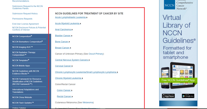 NCCN网站要如何使用？ - 知乎