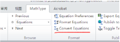 有没有快速的办法将word里自带公式编辑器编辑的公式转换成用mathtype编辑的格式？ - 知乎