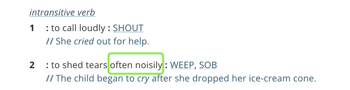 cry out可能翻译成“哭出来”吗？ - 知乎