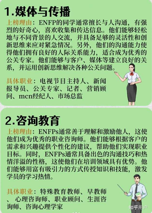 哪些类型的工作适合 ENFP 人格？ - 知乎