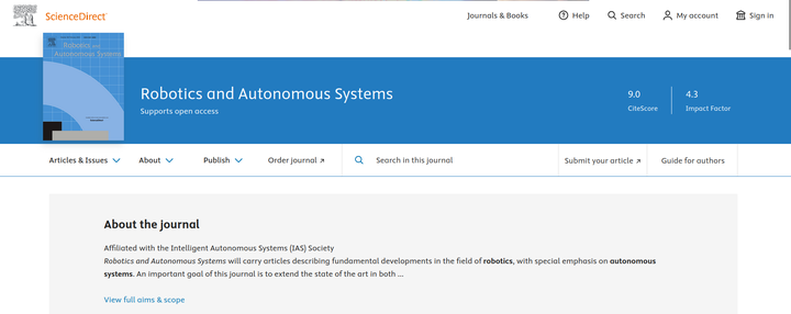 有哪些机器人领域的顶级期刊？ - 知乎
