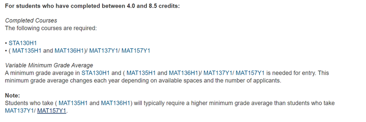 多伦多大学统计专业（major）好进么 大概mat137和sta130均分要多少呢? - 知乎