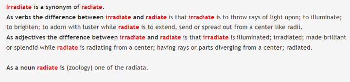irradiate和radiate有何区别？ - 知乎
