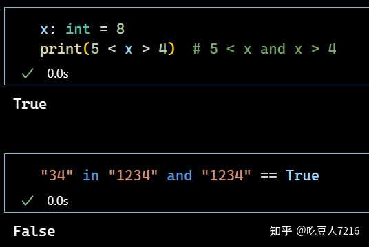 为什么python表达式 "34" in "1234" == True 的值是 False？ - 知乎
