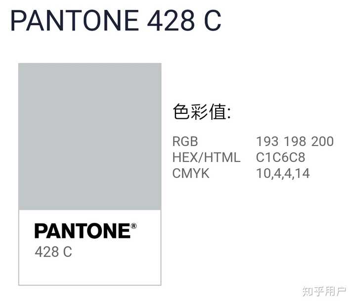 潘通428c是什么颜色? - 知乎