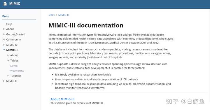 有人用过MIMIC数据库吗？ - 知乎