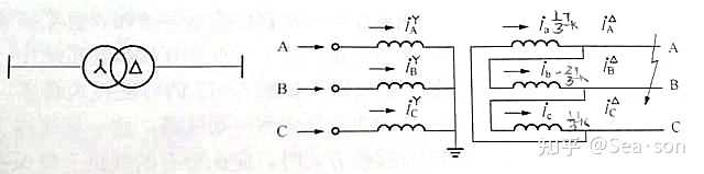 Yd11接线变压器电流分步，下配四表中，低压侧两相短路，高压侧相电流I为什么要除以根号3？ - 知乎
