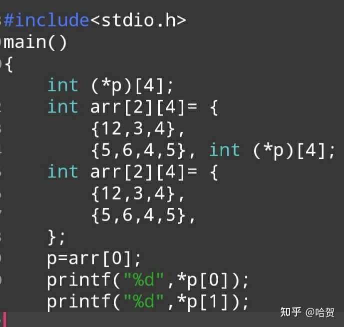 C语言指针int(*p)[4]如何理解？ - 知乎