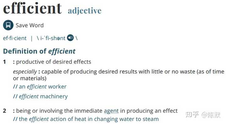effective和efficient当“有效的”讲，有什么区别？谢谢！？ - 知乎