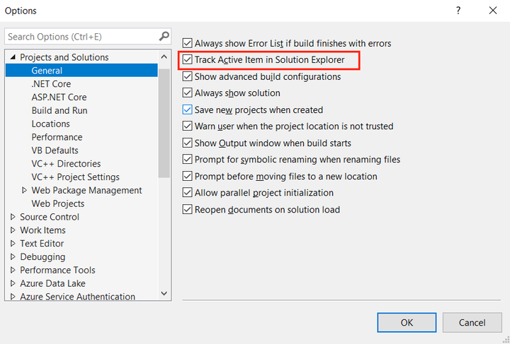 Visual studio 快速定位打开文件在项目中的位置？ - 知乎