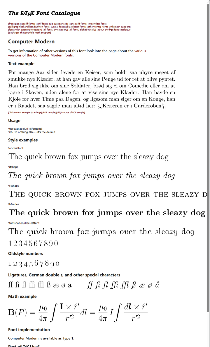 有人有Computer Modern字体的字体文件吗？ - 知乎