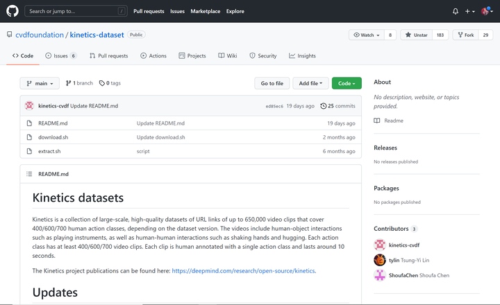 在DeepMind网站上下载的Kinetics数据集是一个列表，怎么才能下载到Kinetics数据集？ - 知乎