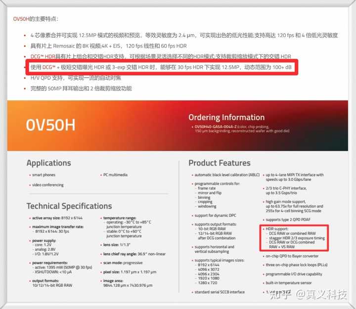 豪威集团发布 1/1.3 英寸 50MP OV50H 图像传感器，该产品有哪些技术亮点？ - 知乎