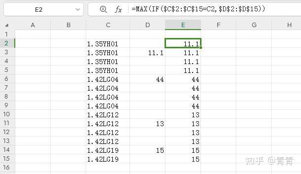 在 exlec 如何用已知同列相同数值求出对应另一列的数值? - 知乎