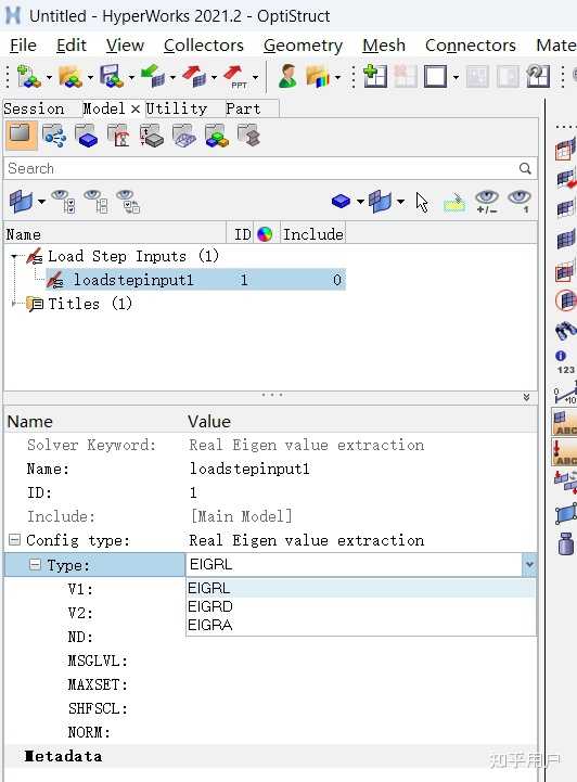 HyperMesh2022中EIGRL在哪里? - 知乎