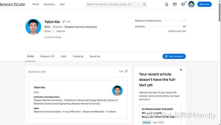 Research gate如何认领自己的论文？ - 知乎