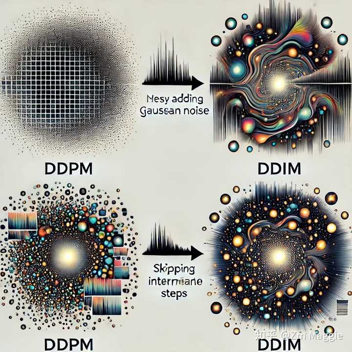 和DDPM相比，DDIM为什么去掉了噪声就可以加速采样了？ - 知乎