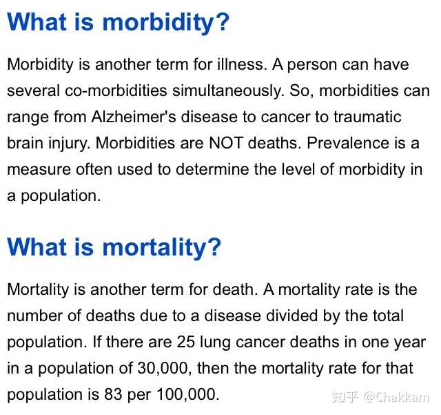 incidence 与 morbidity有区别吗? - 知乎