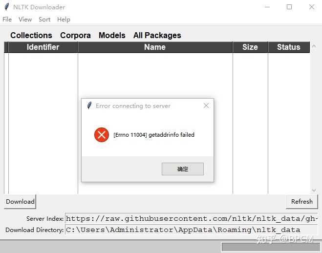 nltk语料库nltk.download()安装失败? - 知乎