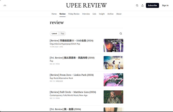 有没有类似pitchfork的华人/华语乐评网站？ - 知乎