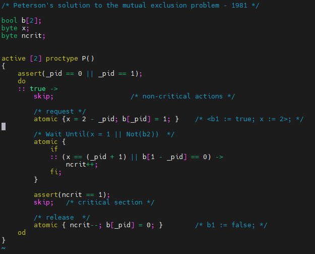 如何用SPIN工具模型检测Peterson算法的安全性？ - 知乎