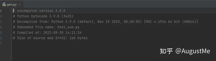 python 3.9版本编译的pyc文件如何反编译为py？ - 知乎