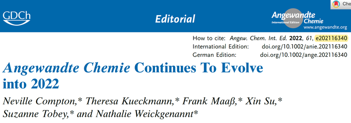 为什么这两年Angew上的文章正式上线后也没有页码了？ - 知乎