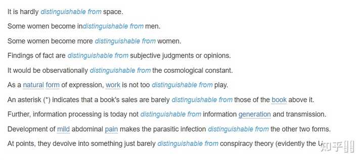 be distinguished from和be distinguishable from的区别？ - 知乎