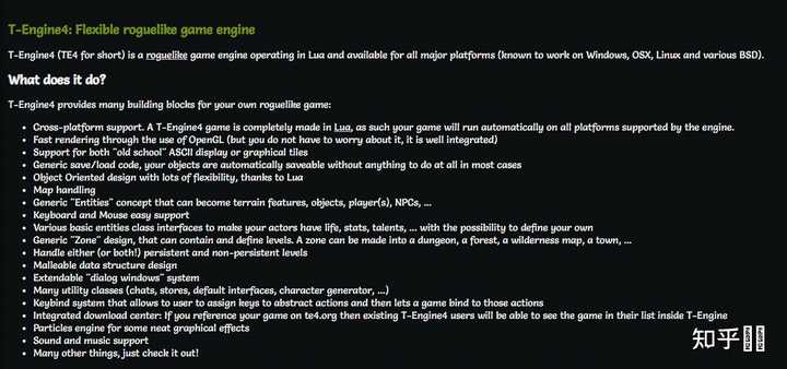 空闲时间想做个roguelike游戏，有什么游戏引擎推荐的吗？ - 知乎